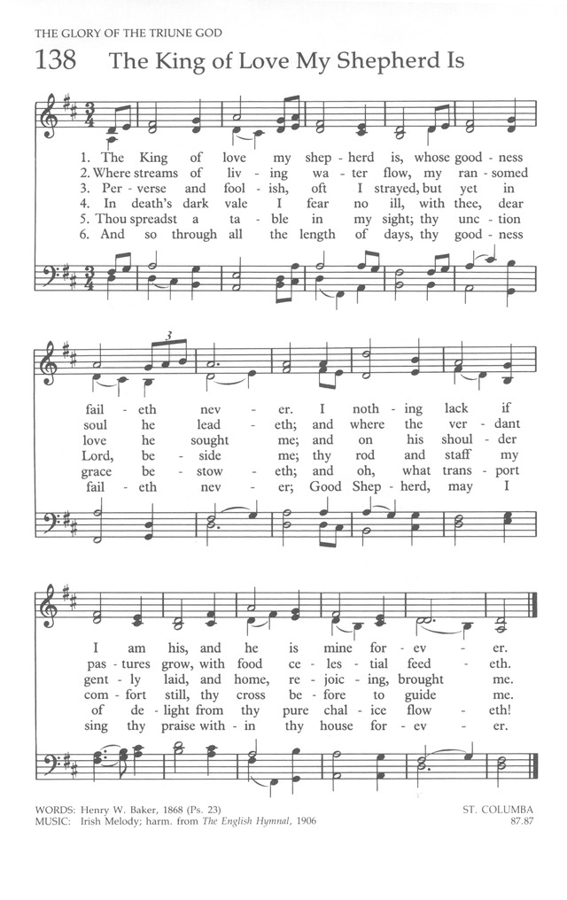 The United Methodist Hymnal 138 The King Of Love My Shepherd Is