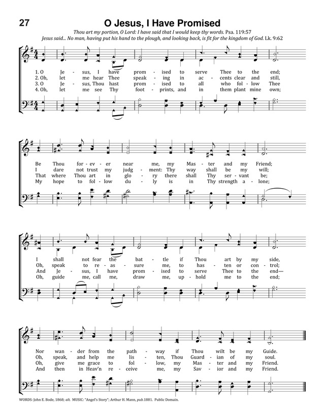 O Jesus, I have promised - Hymnary.org
