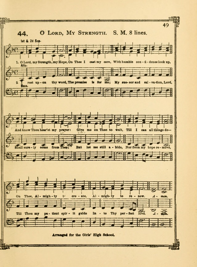 50 Hymns and Tunes: arranged for the Girl's High School, Boston: and ...