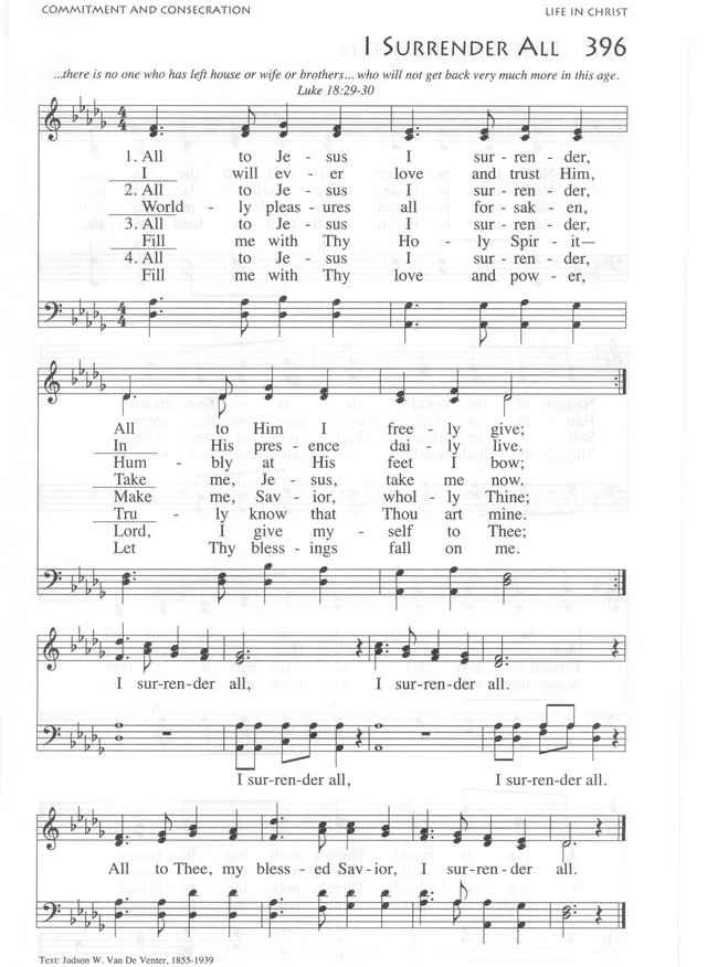 African American Heritage Hymnal 396. All to Jesus I surrender ...