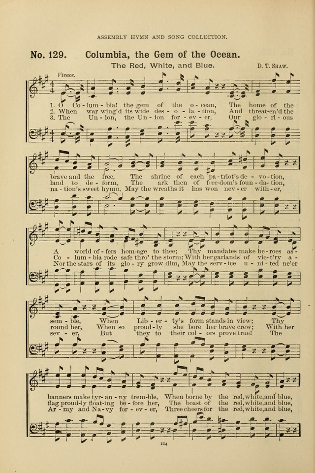 The Assembly Hymn and Song Collection: designed for use in chapel ...