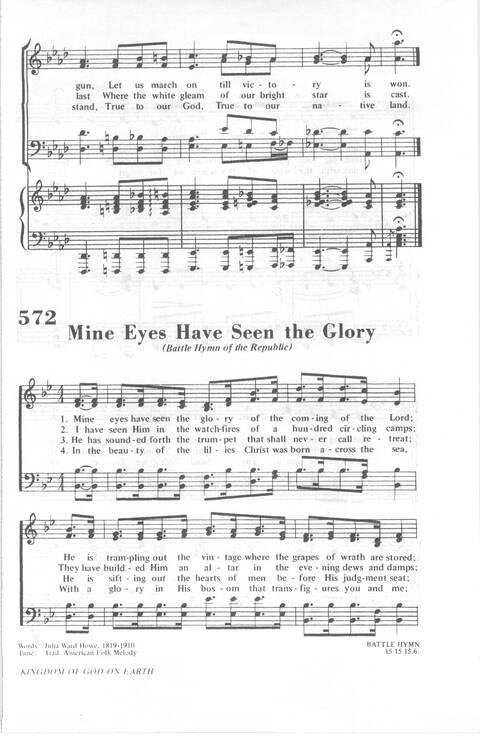 African Methodist Episcopal Church Hymnal 572. Mine eyes have seen the ...