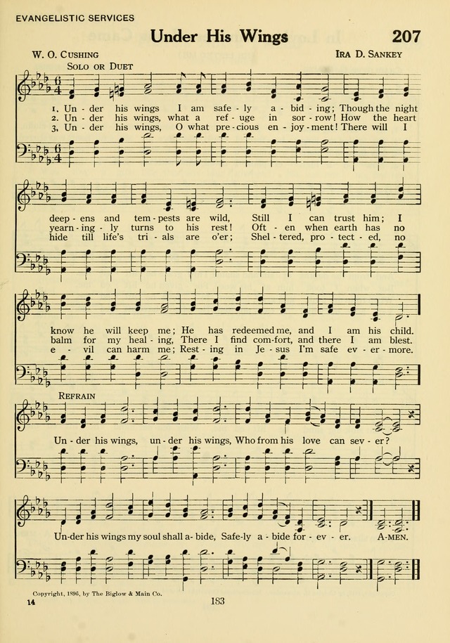 The Army and Navy Hymnal 207. Under his wings I am safely abiding ...