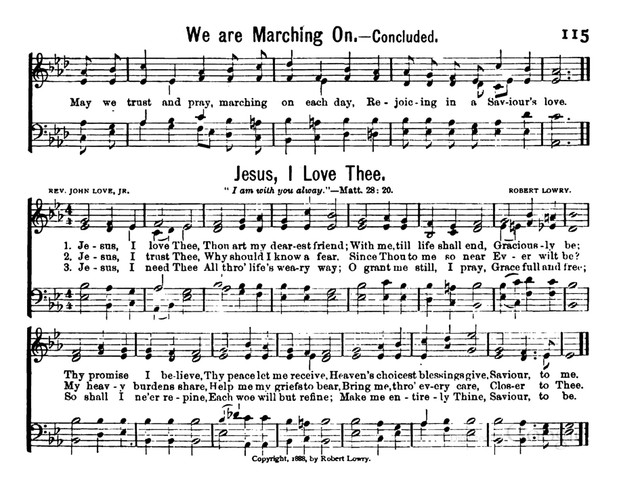 The Bright Array 114. We are marching on with a cheerful tread ...