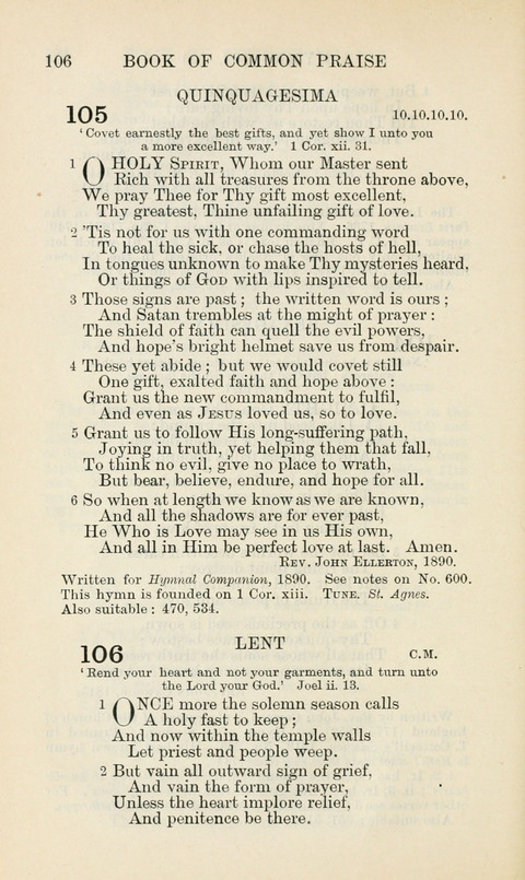 The Book of Common Praise: being the Hymn Book of the Church of England ...