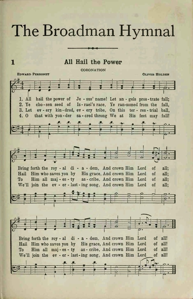 The Broadman Hymnal page 1 | Hymnary.org