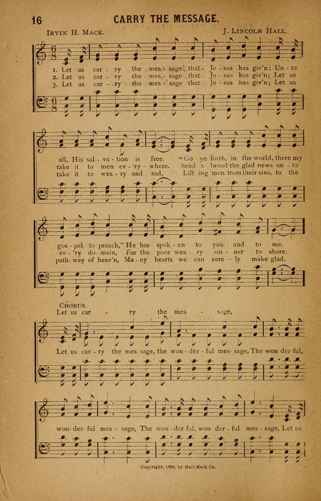 [Let us carry the message that Jesus has given] | Hymnary.org
