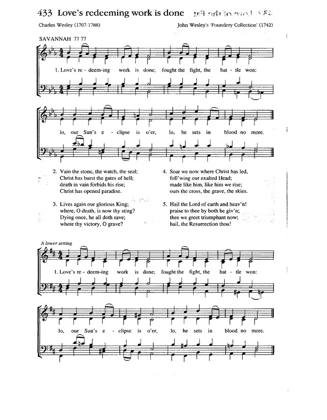 Complete Anglican Hymns Old and New 433. Love's redeeming work is done | Hymnary.org