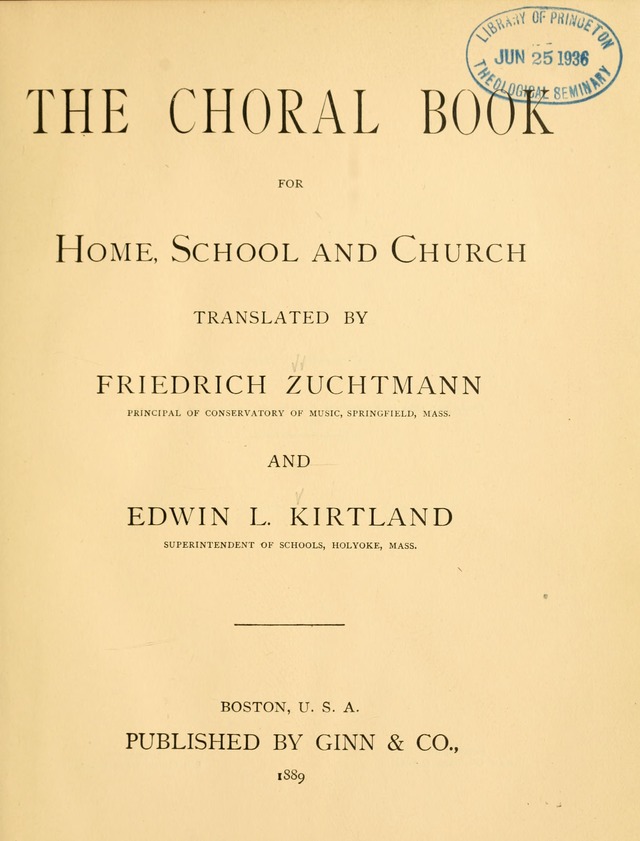 The Choral Book: for home, school and Church page 6 | Hymnary.org