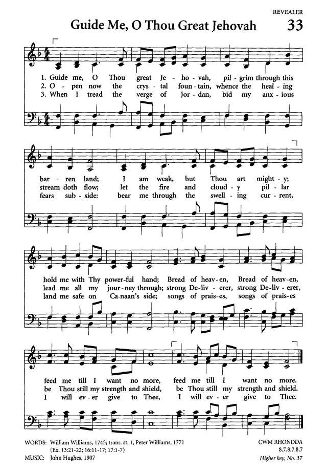 Celebrating Grace Hymnal 33. Guide me, O Thou great Jehovah | Hymnary.org