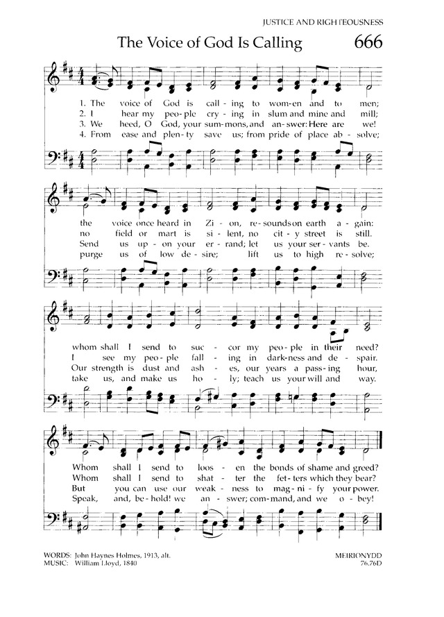 The Voice of God Is Calling | Hymnary.org