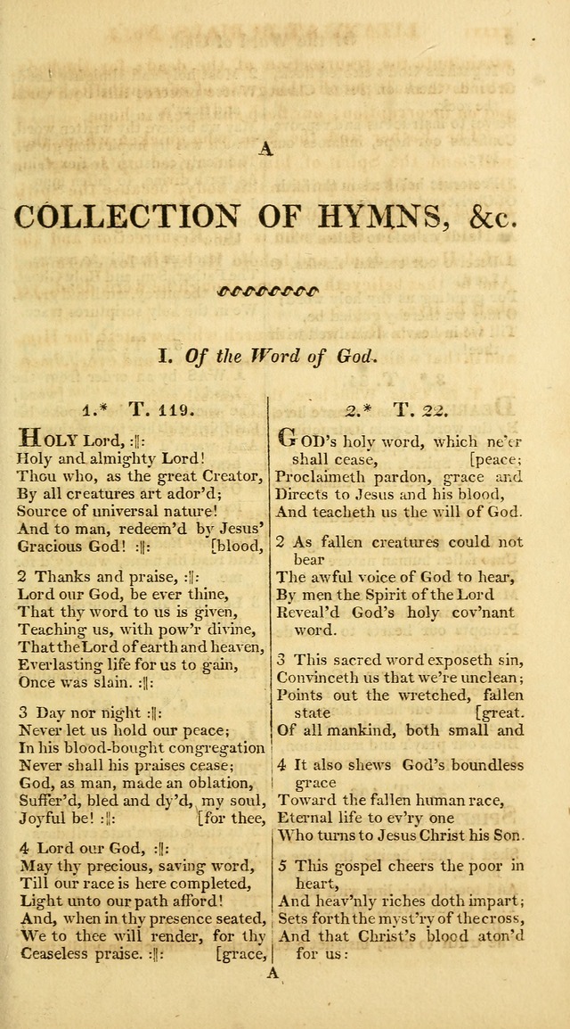 A Collection of Hymns for the Use of the Protestant Church of the ...