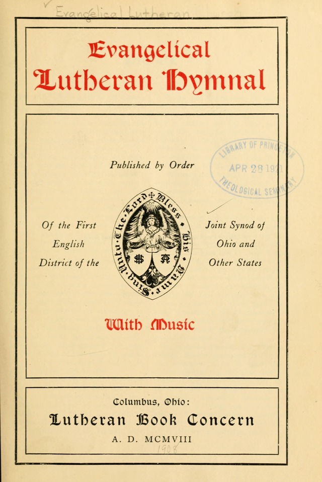 Evangelical Lutheran hymnal: with music page 8 | Hymnary.org