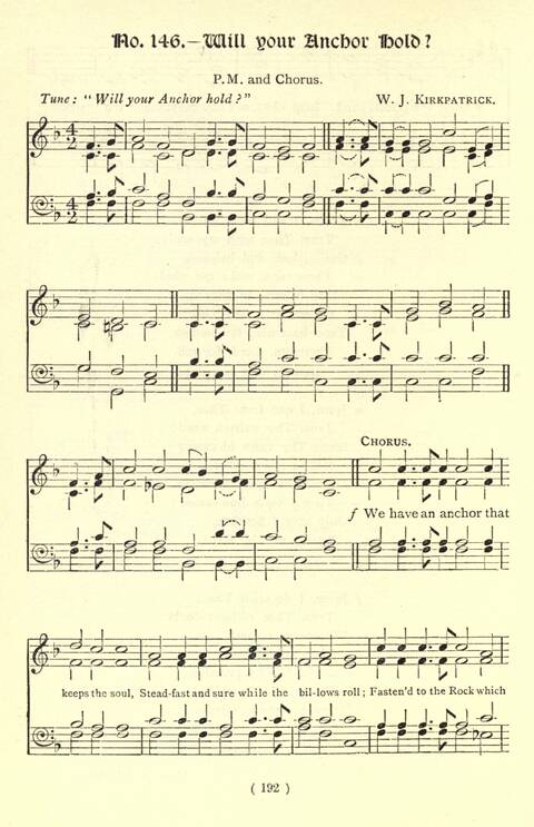 The Fellowship Hymn Book 146. Will your anchor hold in the storms of ...