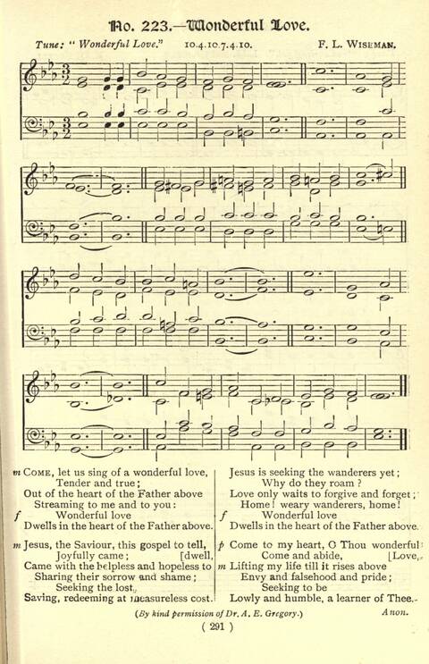 The Fellowship Hymn Book 223 Come Let Us Sing Of A Wonderful Love