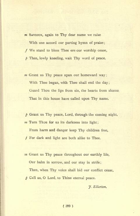 The Fellowship Hymn Book 304. Saviour, again to Thy dear name we raise ...