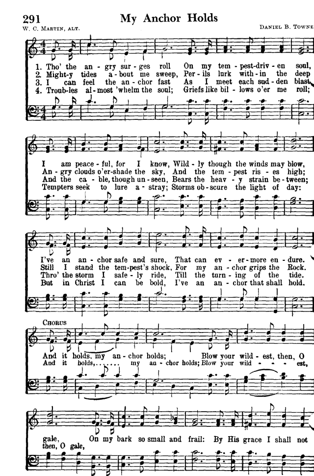 Favorite Hymns of Praise 291. Tho' the angry surges roll | Hymnary.org