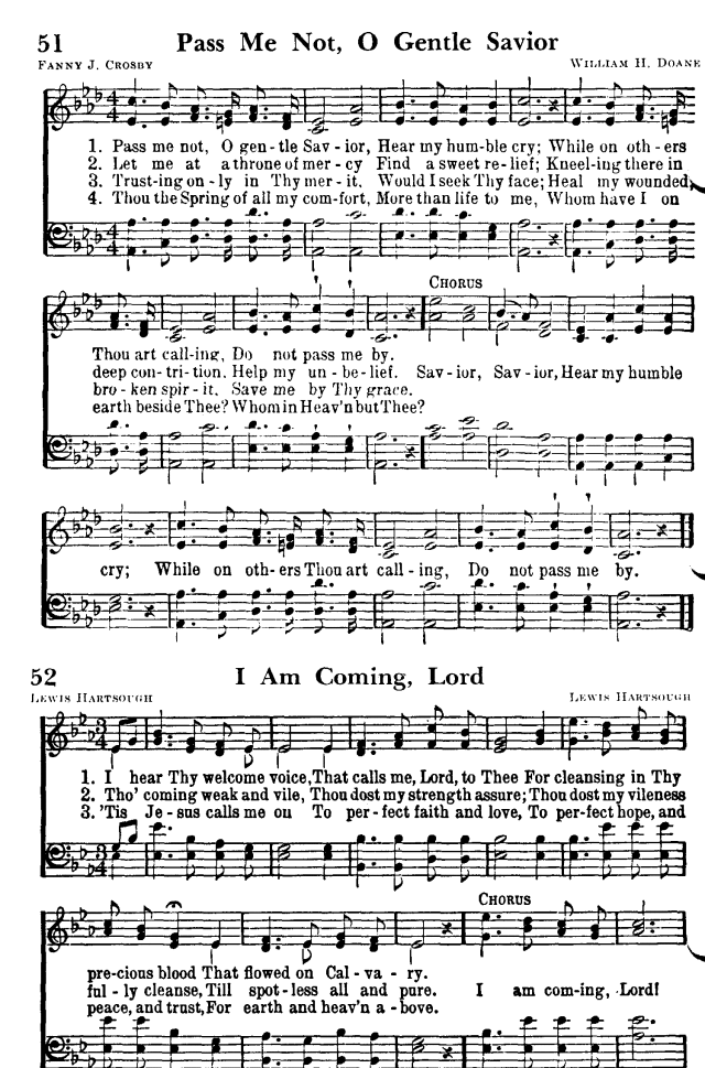 Favorite Hymns of Praise 51. Pass me not, O gentle Savior | Hymnary.org