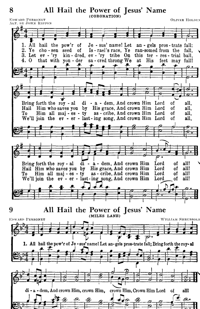Favorite Hymns of Praise 9. All hail the pow'r of Jesus' name ...