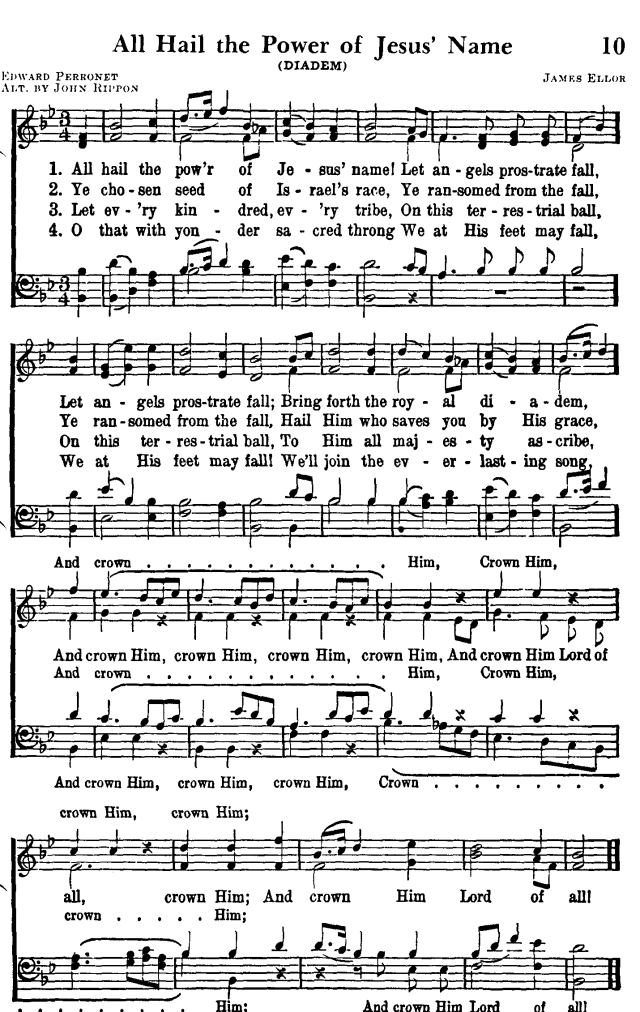Favorite Hymns of Praise 10. All hail the pow'r of Jesus' name ...