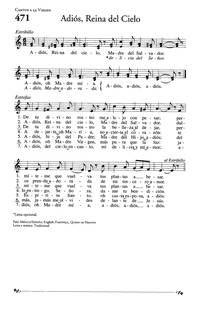 Adiós, Reina del Cielo | Hymnary.org