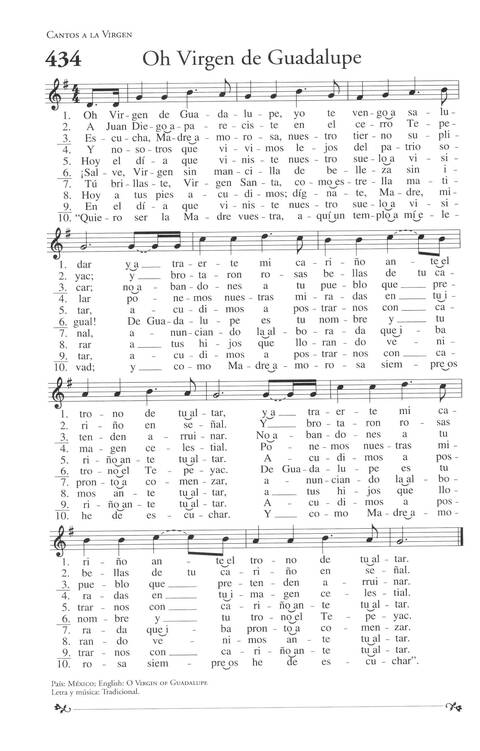 [Oh Virgen de Guadalupe] (55113) | Hymnary.org
