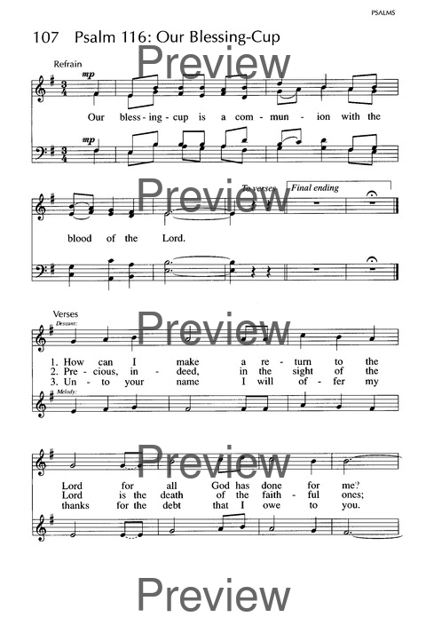 Psalm 116: Our Blessing-Cup | Hymnary.org