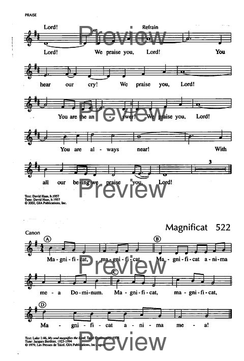 Gather Comprehensive, Second Edition 522. Magnificat, magnificat ...