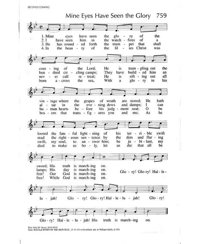 Gather Comprehensive, Second Edition 759. Mine eyes have seen the glory ...