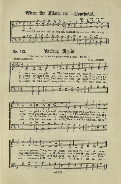 Gospel Hymns Nos. 1 to 6 412. Saviour, again to Thy dear name we raise ...