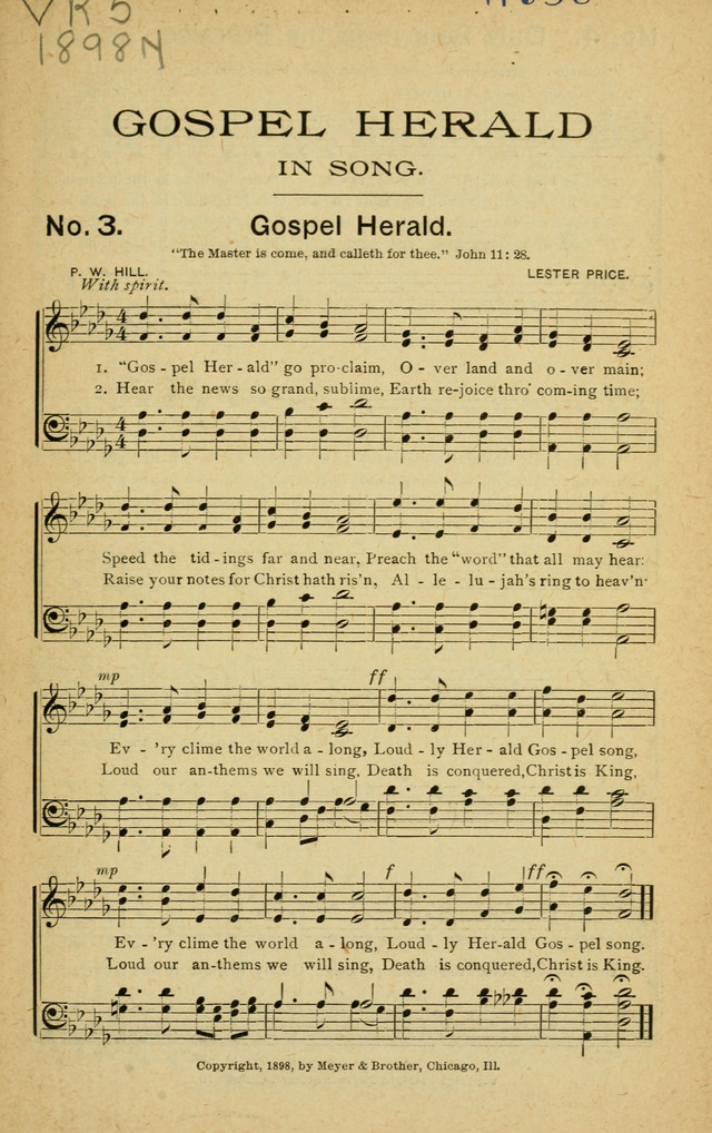 Gospel Herald in Song page 1 | Hymnary.org