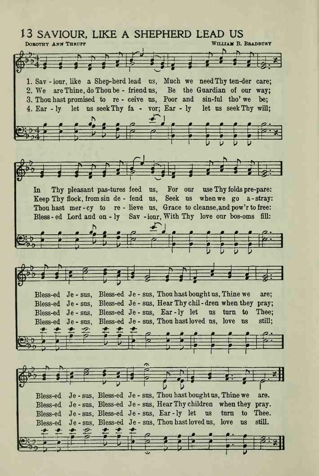 Hymns for Praise and Service 13. Saviour, like a shepherd lead us ...