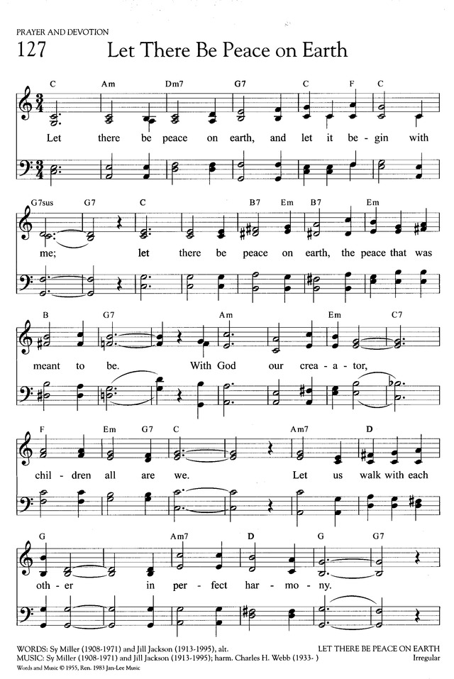 Let There Be Peace on Earth | Hymnary.org