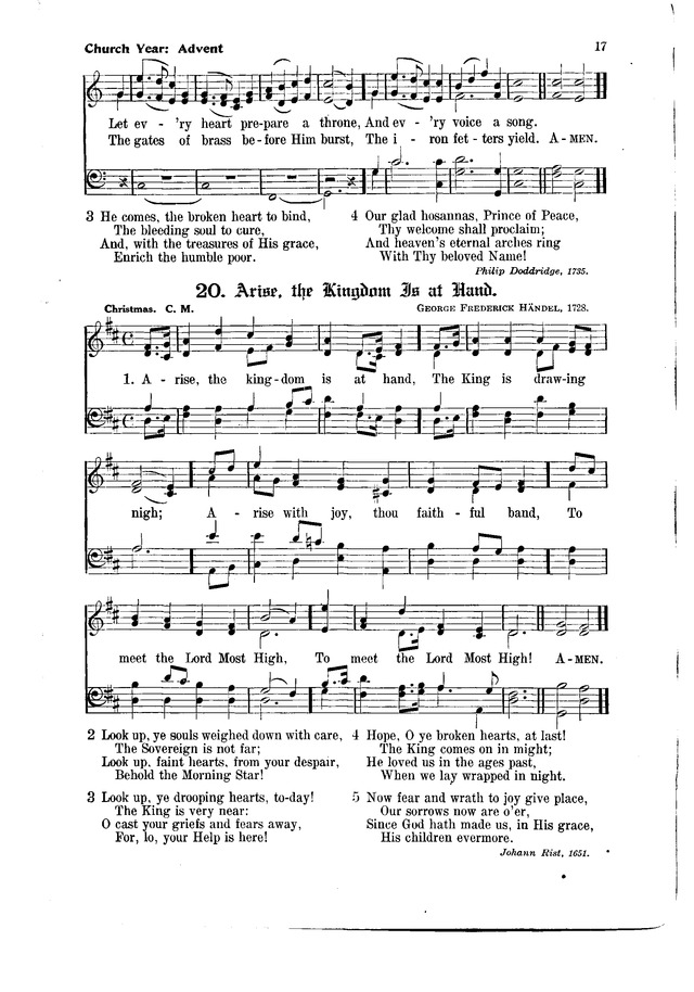 The Hymnal and Order of Service page 17 | Hymnary.org
