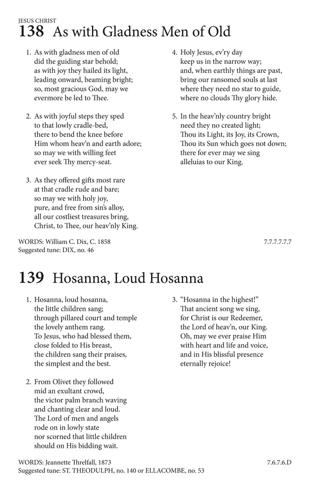 Hymns to the Living God 139. Hosanna, loud hosanna | Hymnary.org