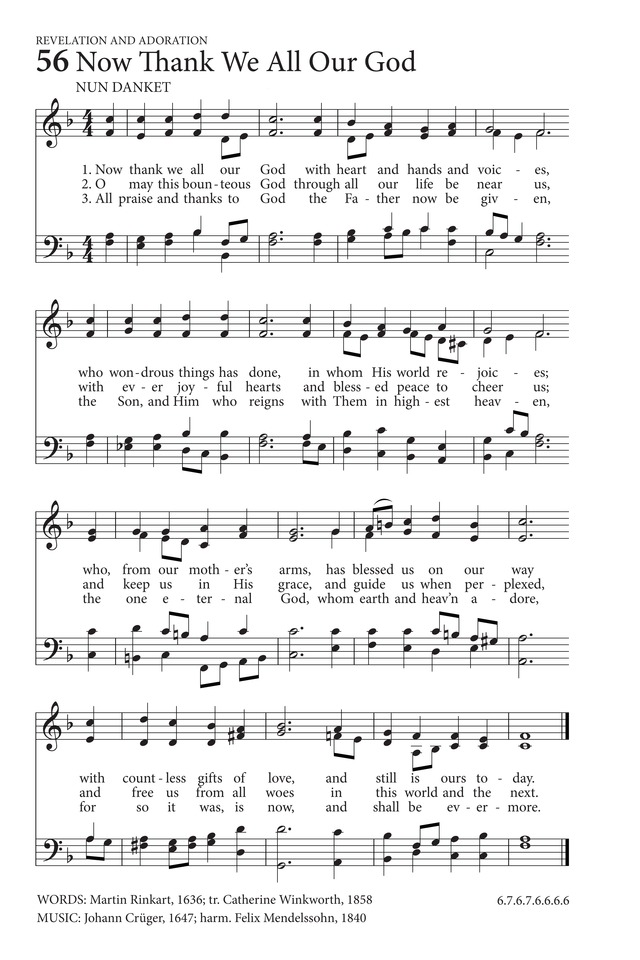 Now Thank We All Our God | Hymnary.org