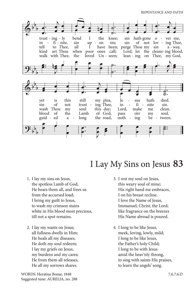 I Lay My Sins on Jesus | Hymnary.org
