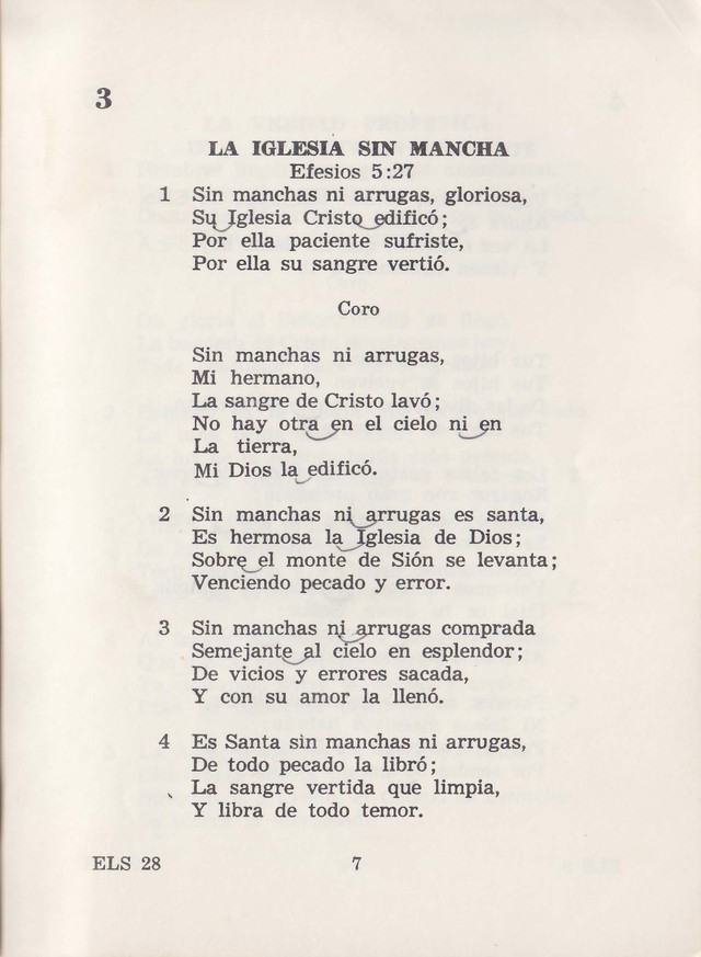 La Iglesia sin Mancha | Hymnary.org