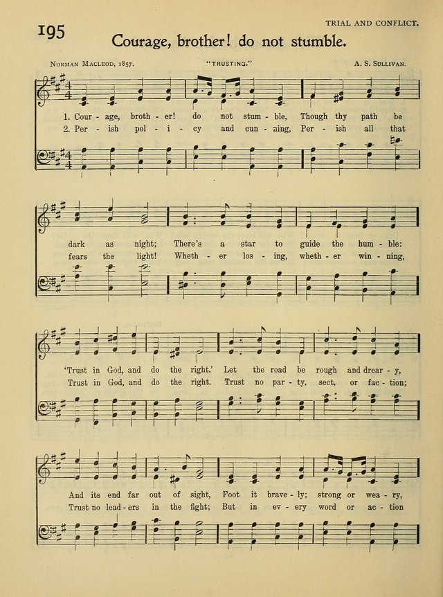 In Excelsis for School and Chapel 195. Courage, brother! do not stumble ...