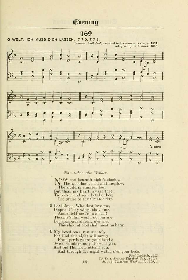 Common Service Book of the Lutheran Church 469. Now rest beneath night ...