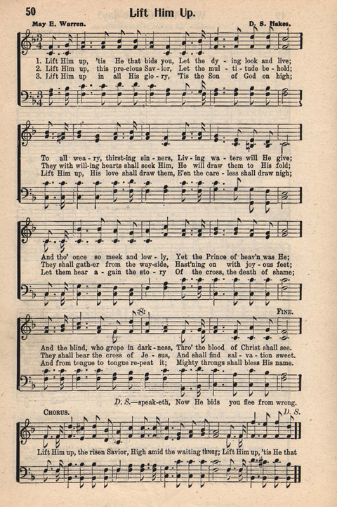[Lift Him up, 'tis He that bids you] | Hymnary.org