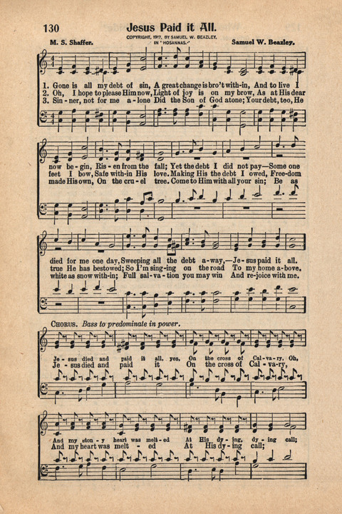 Jesus Paid It All Lyrics