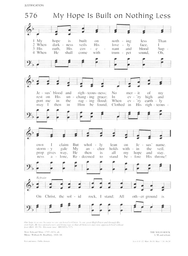 Lutheran Service Book 576. My hope is built on nothing less | Hymnary.org