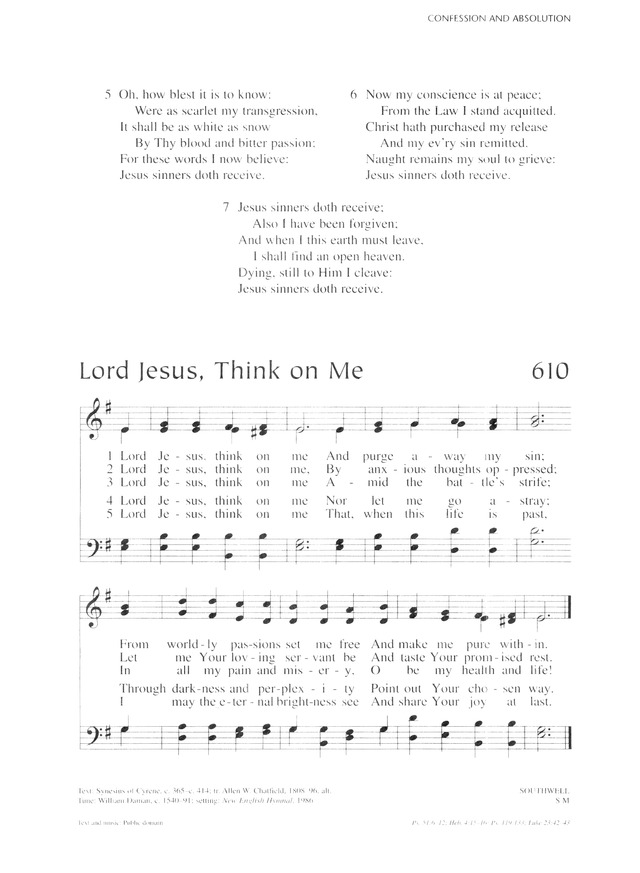 Lutheran Service Book 609. Jesus sinners doth receive | Hymnary.org