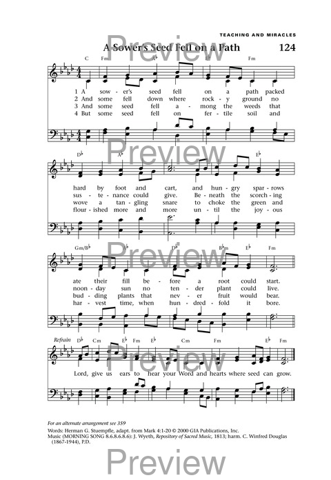 A Sower's Seed Fell on a Path | Hymnary.org