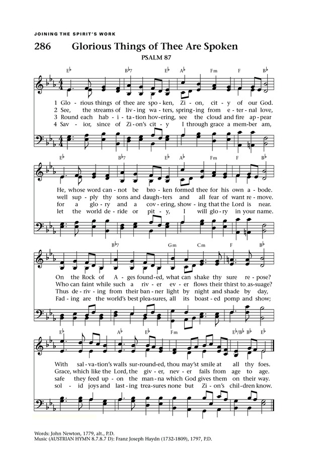 Glorious Things of Thee Are Spoken - Hymnary.org