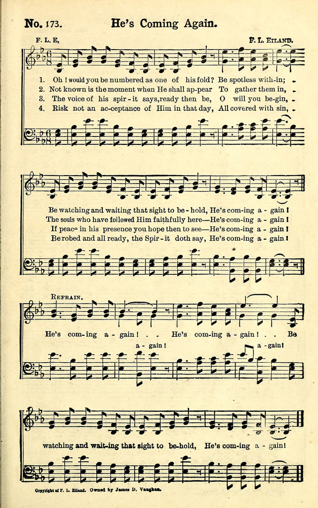 He's coming again | Hymnary.org