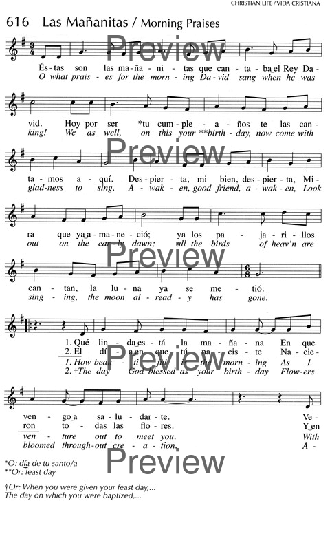 Las mañanitas | Hymnary.org