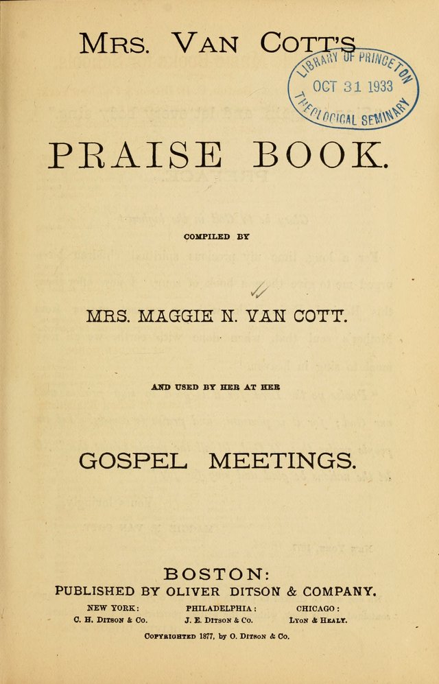 Praise Book page 1 | Hymnary.org