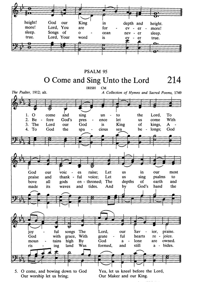 The Presbyterian Hymnal: hymns, psalms, and spiritual songs 214. O come ...